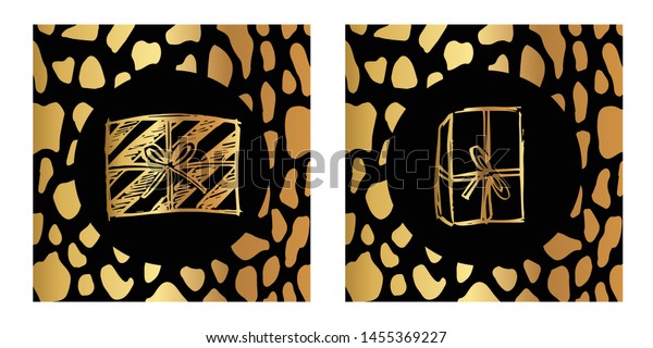 Vector Illustration Gold Card Poster Wallpaper Stock Vector (Royalty ...