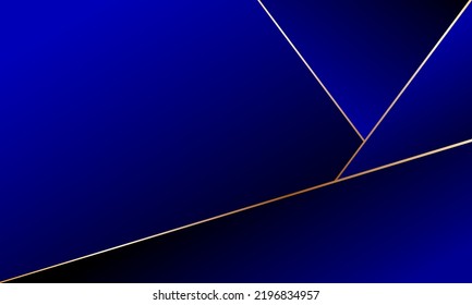 Vector Illustration Gold Lines On Blue Stock Vector (Royalty Free ...