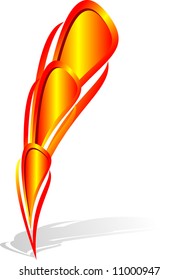 Vector Illustration Gold Pen: vector de stock (libre de regalías ...