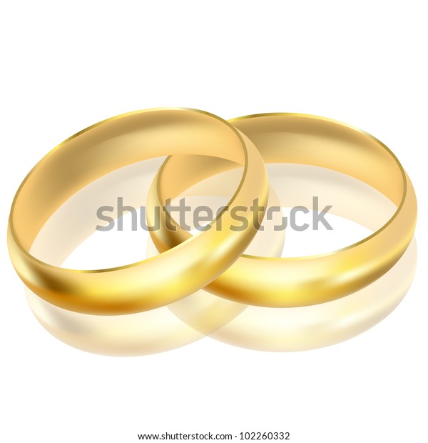 Vector Illustration Gold Rings Stock Vector (Royalty Free) 102260332 ...
