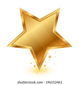 Vector Illustration Gold Shiny Star Stock Vector (Royalty Free ...