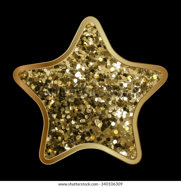 Vector Illustration Gold Shiny Star Stock Vector (Royalty Free ...