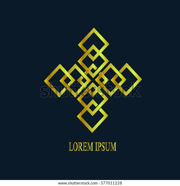 Vector Illustration Gold Sign Gold Logo Stock Vector (Royalty Free ...