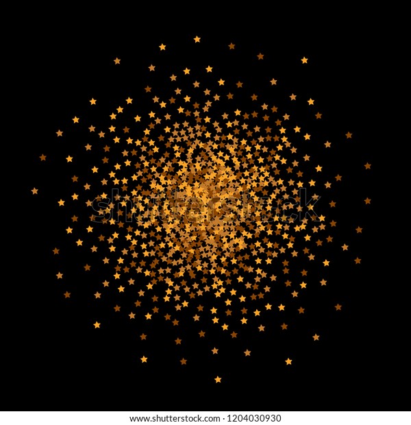 Vector Illustration Golden Circle Sparkles On Stock Vector (Royalty ...