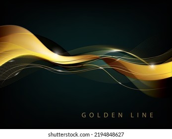 Vector Illustration Golden Lines Background Design Stock Vector ...