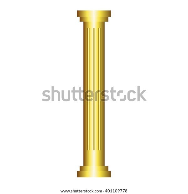 Vector Illustration Golden Pillar 3d Format Stock Vector (Royalty Free ...