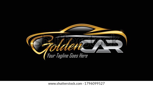 Vector Illustration Golden Silver Car Logo Stock Vector (Royalty Free ...