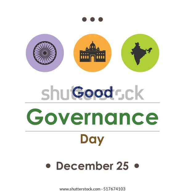 Vector Illustration Good Governance Day Celebrated Stock Vector ...