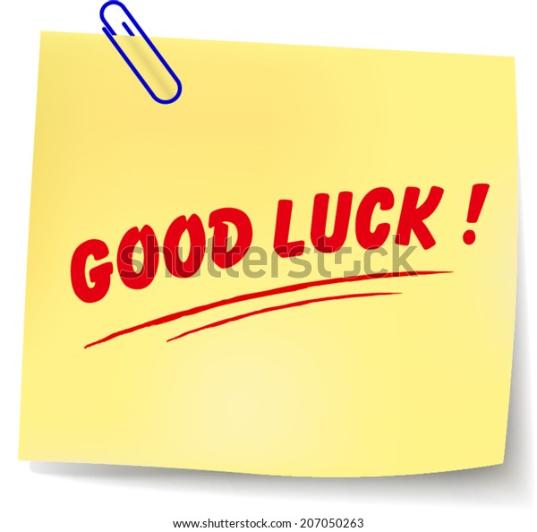 Vector Illustration Good Luck Paper Message Stock Vector (Royalty Free ...