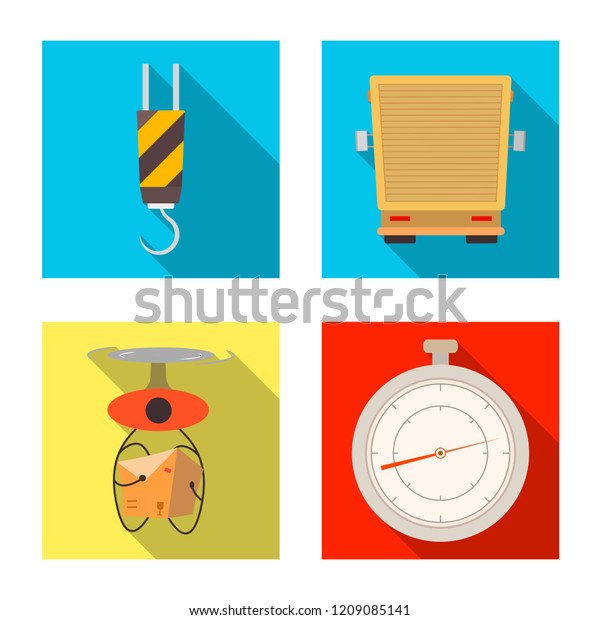 Vector Illustration Goods Cargo Sign Set Stock Vector (Royalty Free ...