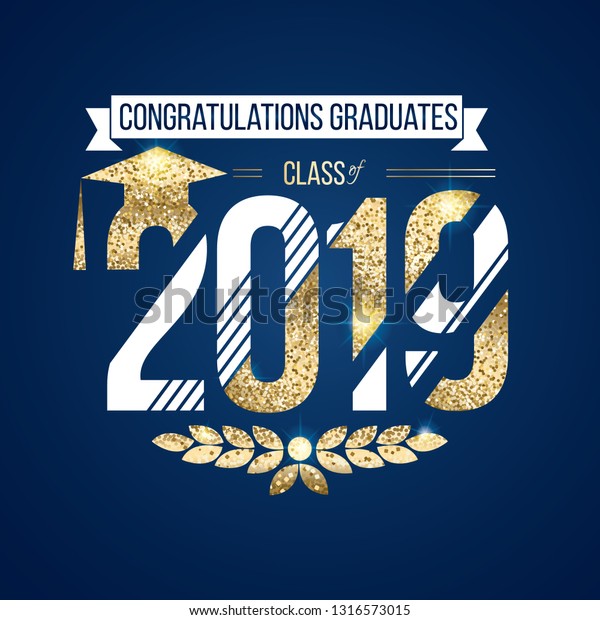 Vector Illustration Graduating Class 2019 Graphics Stock Vector ...