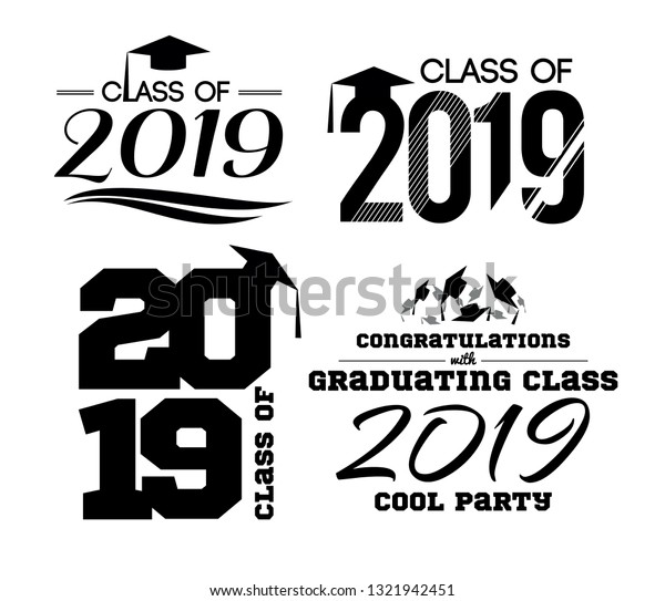 Vector Illustration Graduating Class 2019 Graphics Stock Vector ...
