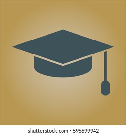 Vector Illustration Graduation Cap Symbol Icon: เวกเตอร์สต็อก (ปลอดค่า ...