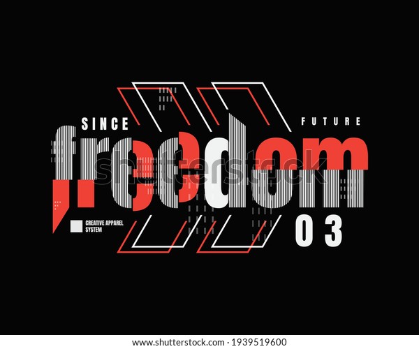 Vector Illustration Graffiti Letters Freedom Creative Stok Vektör ...