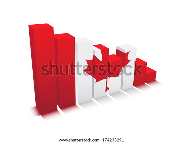 Vector Illustration Graph Canadian Flag Stock Vector (Royalty Free ...