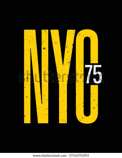 Vector Illustration Graphic Letters Nyc Perfect Stock Vector (Royalty ...