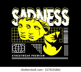 Vector Illustration Graphics Letter Sadness Creative Stock Vector ...