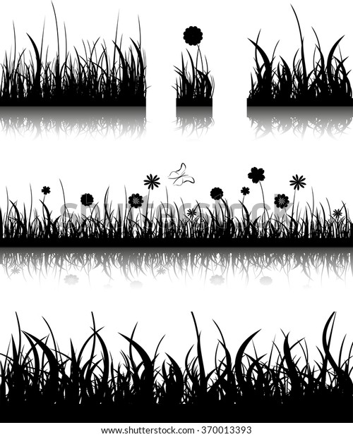 Vector Illustration Grass Background Stock Vector Royalty Free