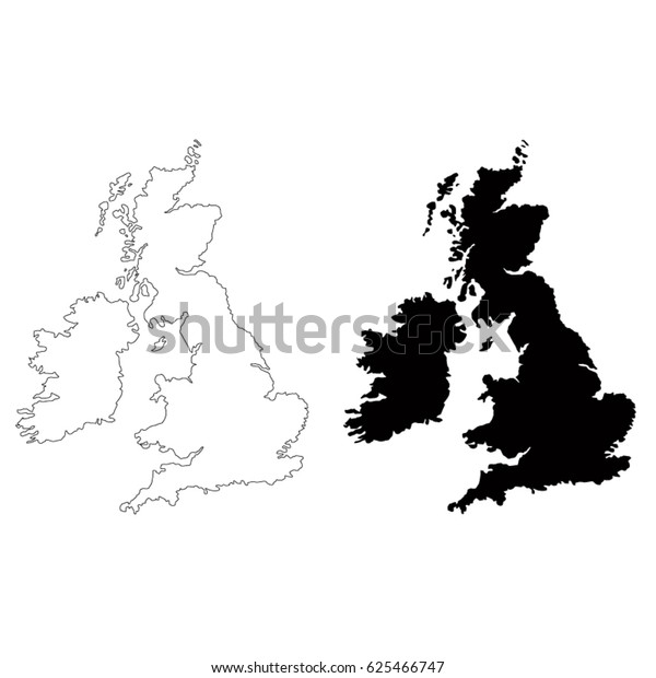 Vector Illustration Great Britain Map: vector de stock (libre de ...