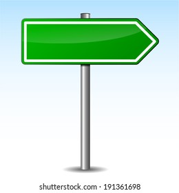 Vector Illustration Green Arrow Sign On Stock Vector (Royalty Free ...
