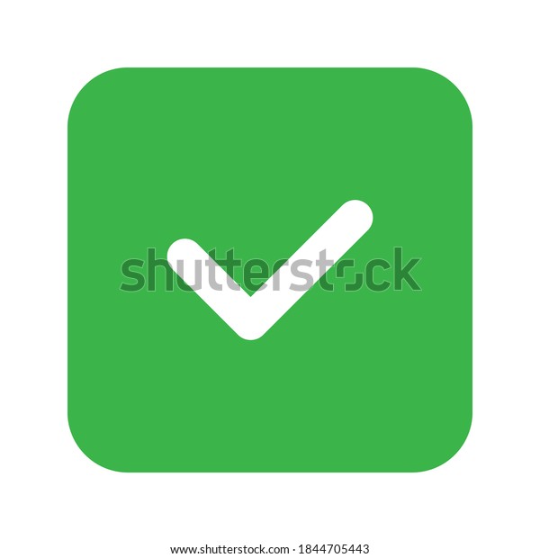 Vector Illustration Green Check Mark Icon Stock Vector (Royalty Free ...