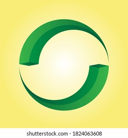 Vector Illustration Green Circular Logo: เวกเตอร์สต็อก (ปลอดค่า ...