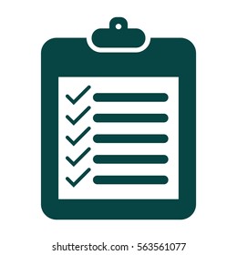 Vector Illustration Green Clipboard Icon Stock Vector (Royalty Free ...