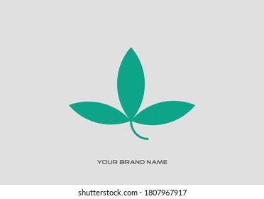 Vector Illustration Green Color Leaf Logo Stock Vector (Royalty Free ...