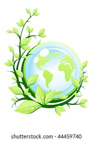 Logo Eco Environmental Theme Earth Rainbow Stock Vector (Royalty Free ...