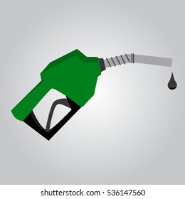 Vector Illustration Green Fuel Pump Icon Stock Vector (Royalty Free ...