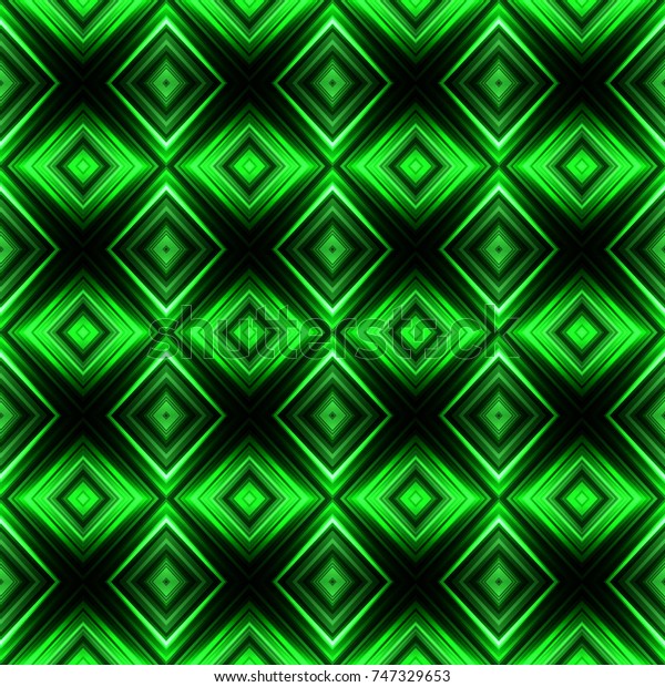 Vector Illustration Green Glowing Seamless Background Stock Vector ...