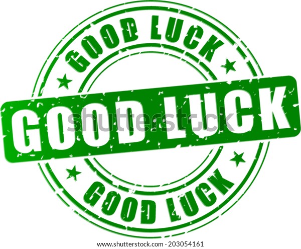 Vector Illustration Green Good Luck Stamp: เวกเตอร์สต็อก (ปลอดค่า ...