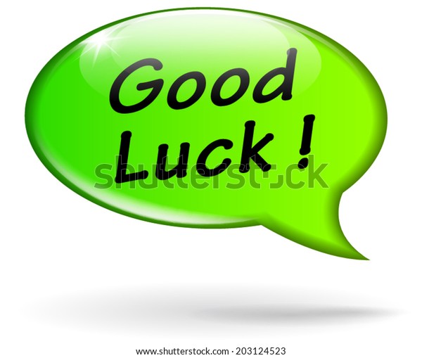 Vector Illustration Green Good Luck Speech Stock Vector (Royalty Free ...