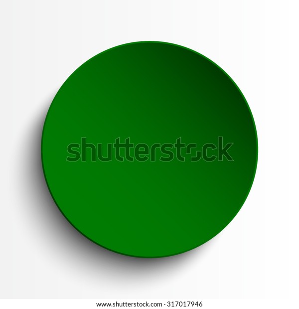 Vector Illustration Green Paper Circle Notes Stock Vector (Royalty Free ...
