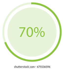 Vector Illustration Green Round Circle Pie Stock Vector (Royalty Free ...