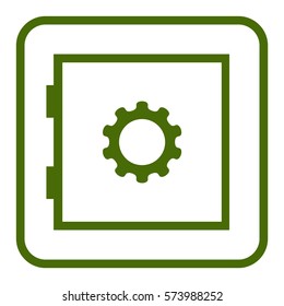 Vector Illustration Green Security Devices Icon Stock Vector (Royalty ...