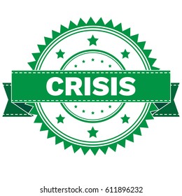 Vector Illustration Green Stamp Sign Crisis Stock Vector (Royalty Free ...