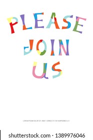 193 Please Join Us Images, Stock Photos & Vectors | Shutterstock