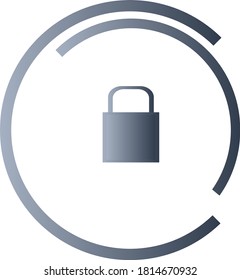 Vector Illustration Grey Lock Icon Stock Vector (Royalty Free ...