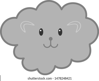 Vector Illustration Grey Sheep Stock Vector (Royalty Free) 1478248421 ...