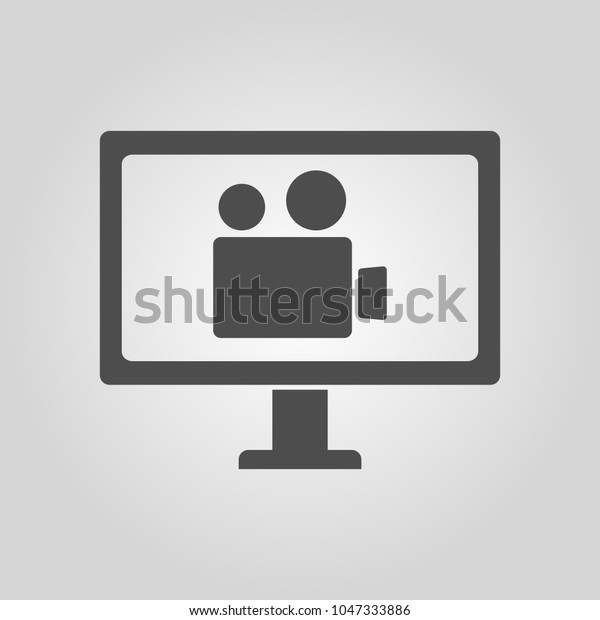 Vector Illustration Grey Video Player Icon Stock Vector (Royalty Free ...