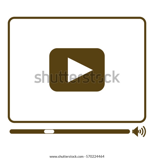 Vector Illustration Grey Video Player Icon Stock Vector (Royalty Free ...