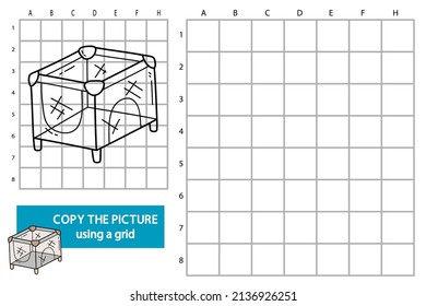 Vector Illustration Educational Grid Copy Puzzle Stock Vector (Royalty ...