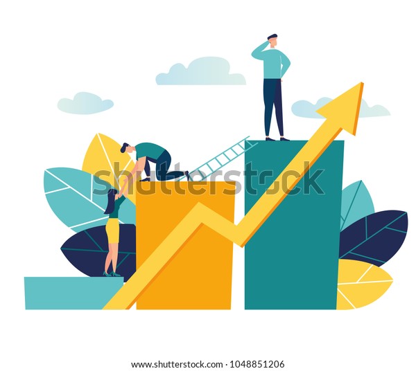 Vector Illustration Group People Characters Thinking Stock Vector