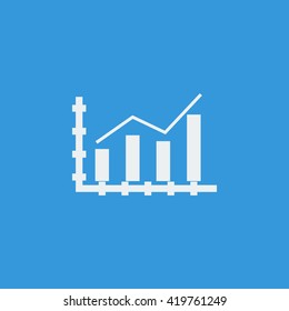 Vector Illustration Growth Stats Icon Premium Stock Vector (Royalty ...