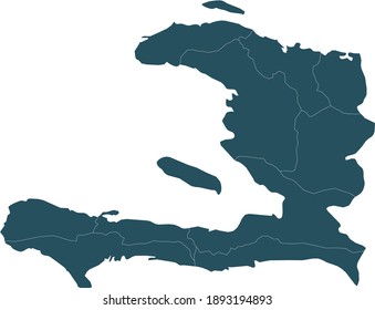 Vector Illustration Haiti Map Stock Vector (Royalty Free) 1893194893 ...