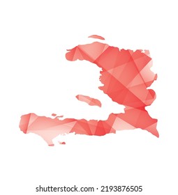 Vector Illustration Haiti Map Red Colored Stock Vector (Royalty Free ...