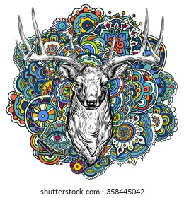 237 Mandala Stag Images, Stock Photos & Vectors | Shutterstock