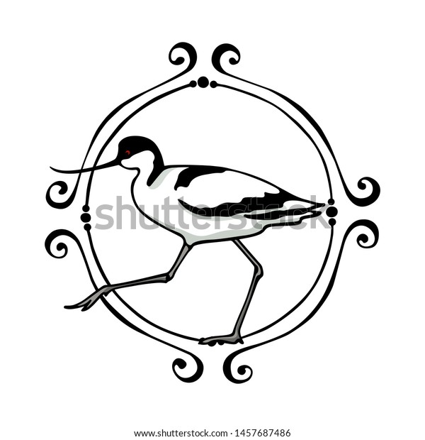 Vector Illustration Hand Drawn Cute Pied: vector de stock (libre de ...