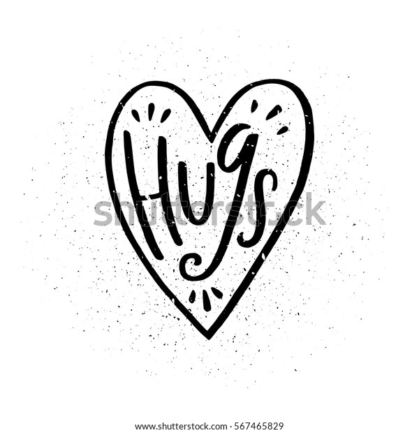 Vector Illustration Hand Drawn Heart Handwritten Stock Vector (Royalty ...